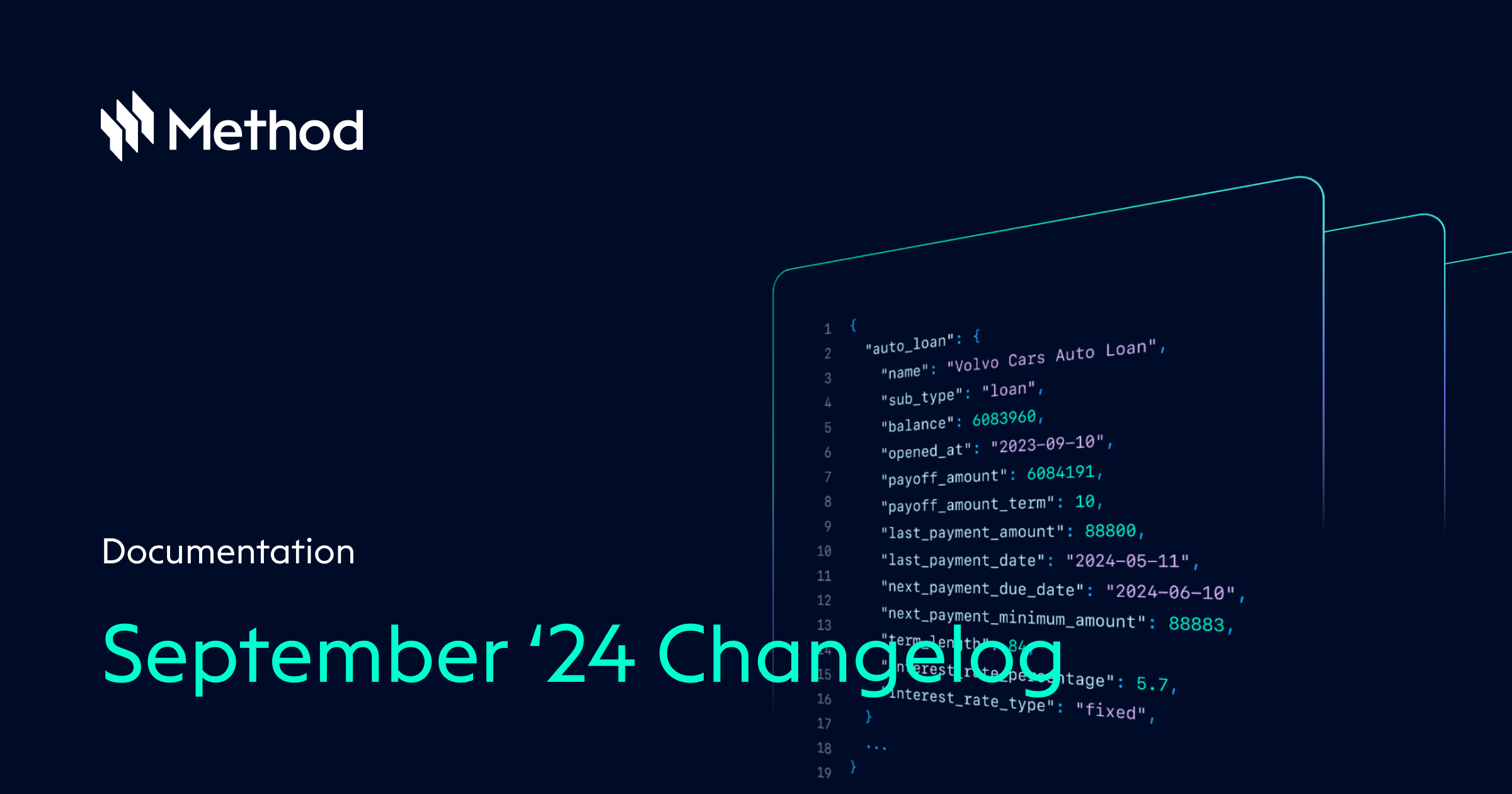 September Updates - Method API Docs